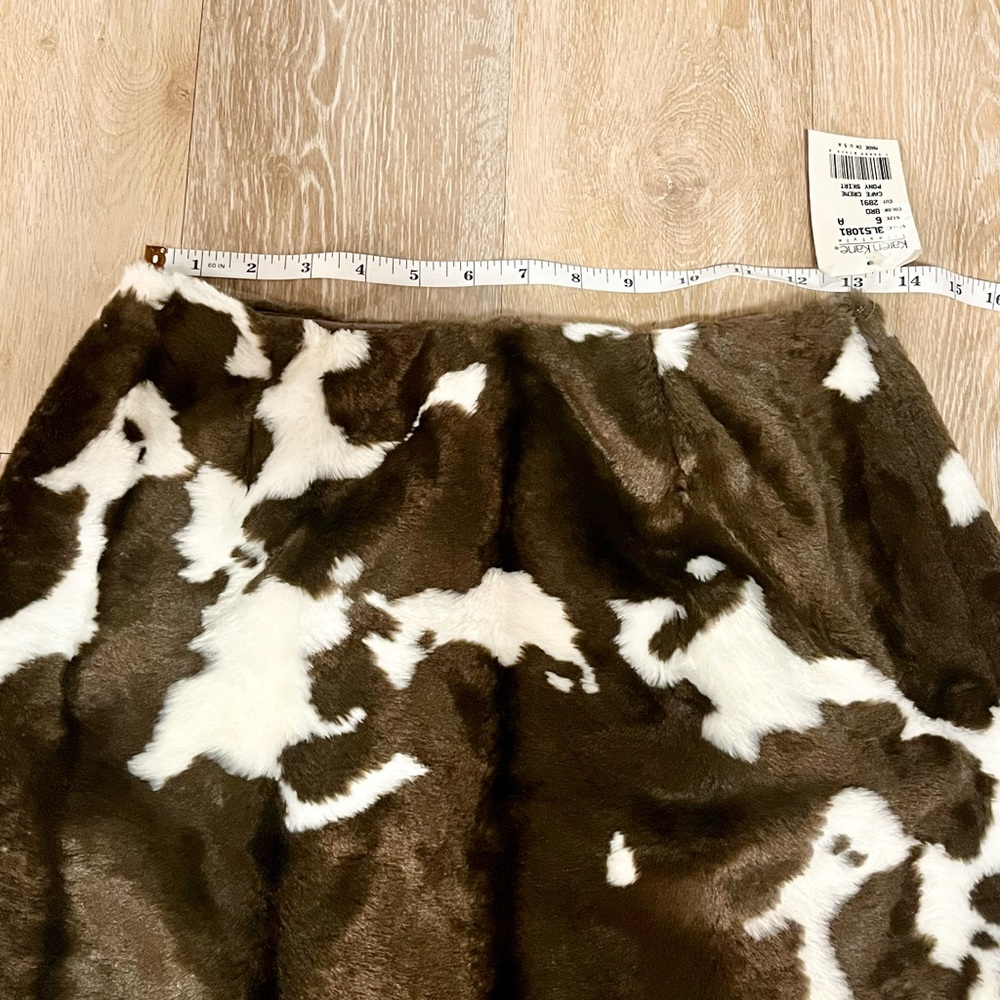 Vintage Cow Print Furry Skirt. - Gem